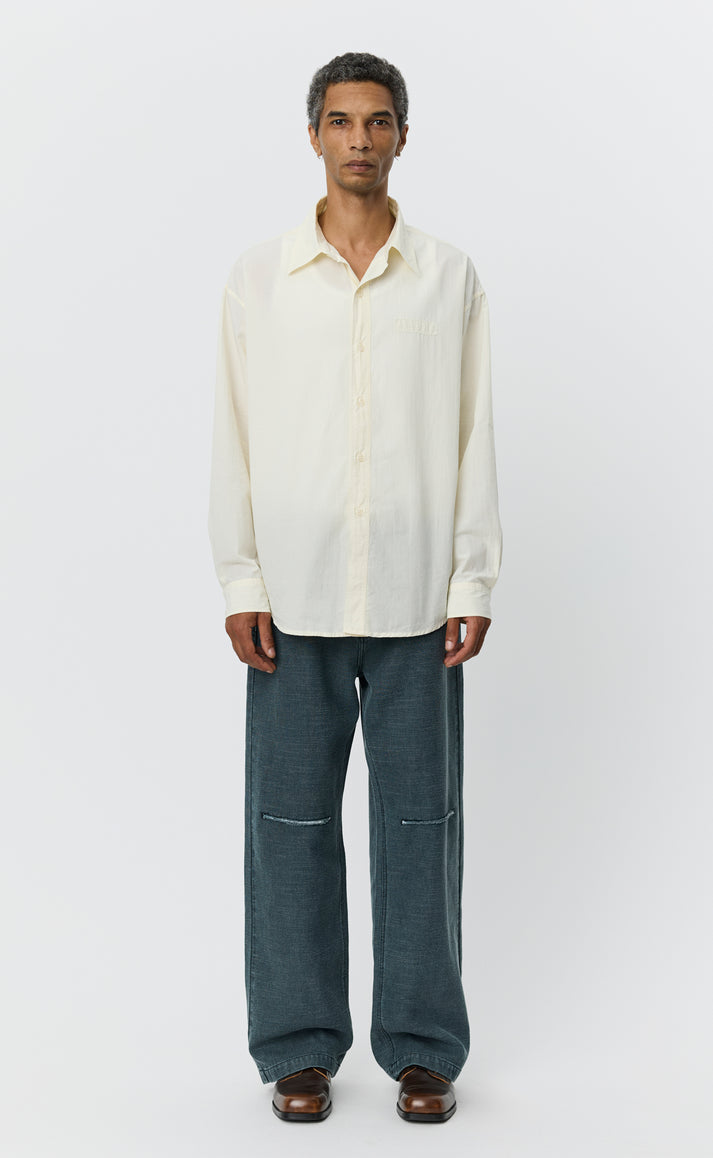 Essay Shirt - Off White Micro Check – mfpen