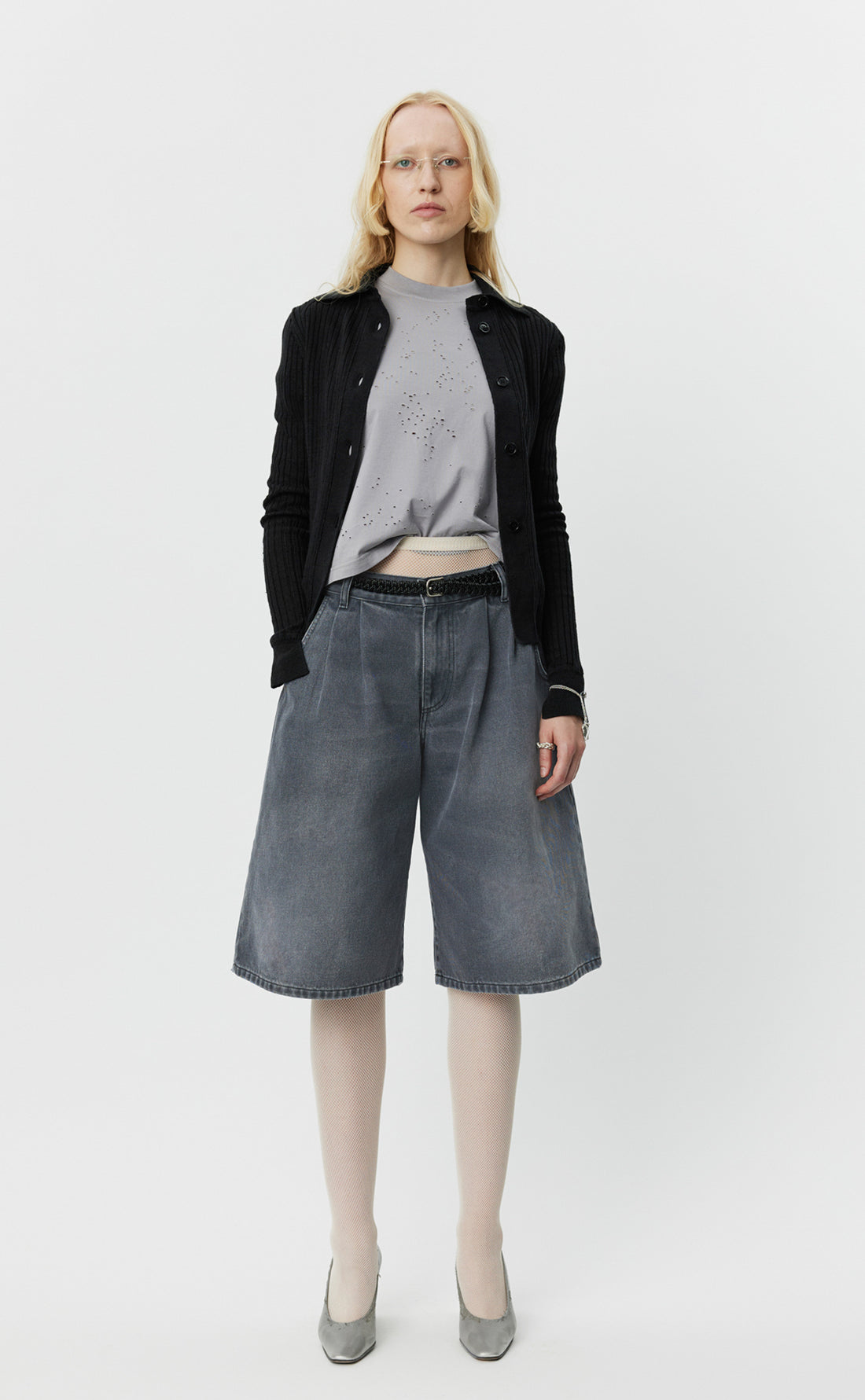 Flower Rivet Shorts - Slate – mfpen