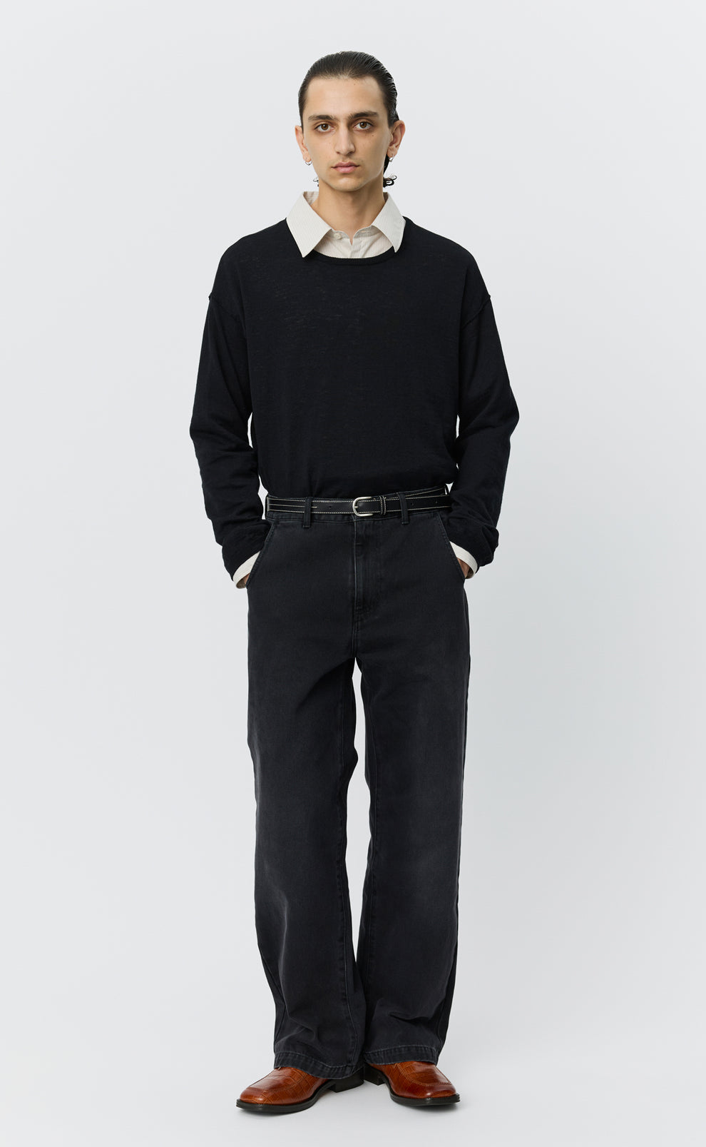 Straight Cut Jeans - Faded Black – mfpen
